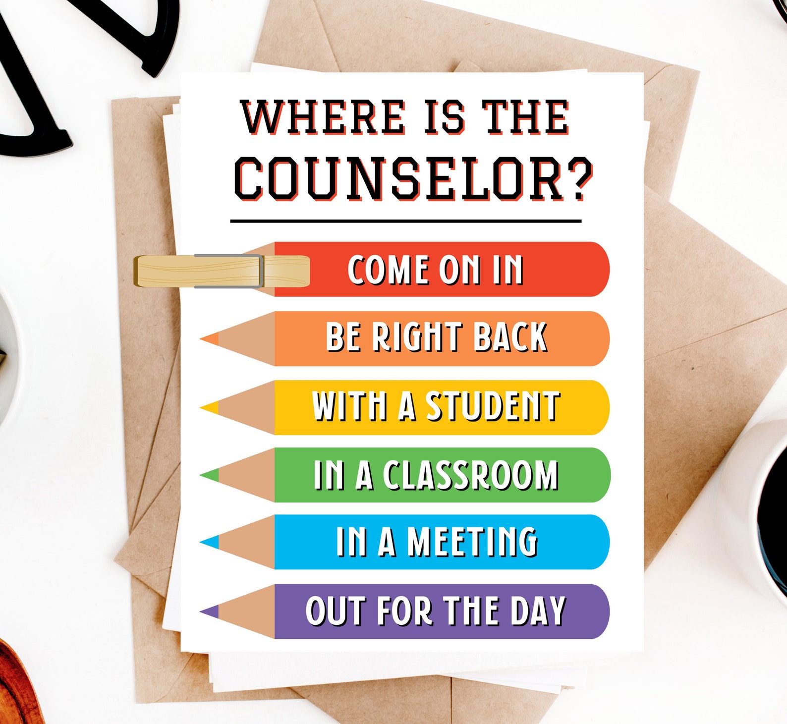 Classroom Door Sign Where's the Counselor Sign Classroom - Etsy
