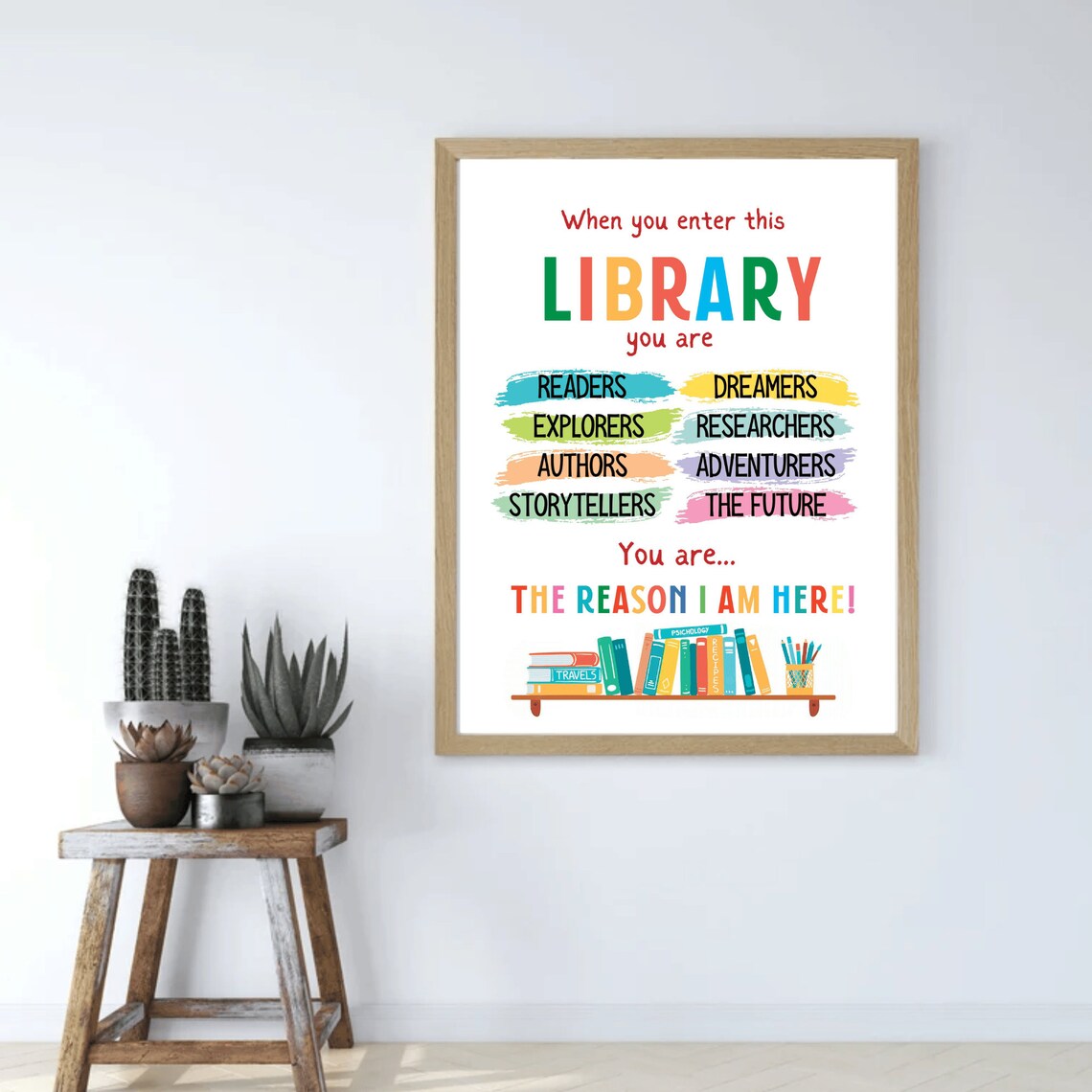 Welcome Library School Sign, Classroom Decor, Printable School Library ...