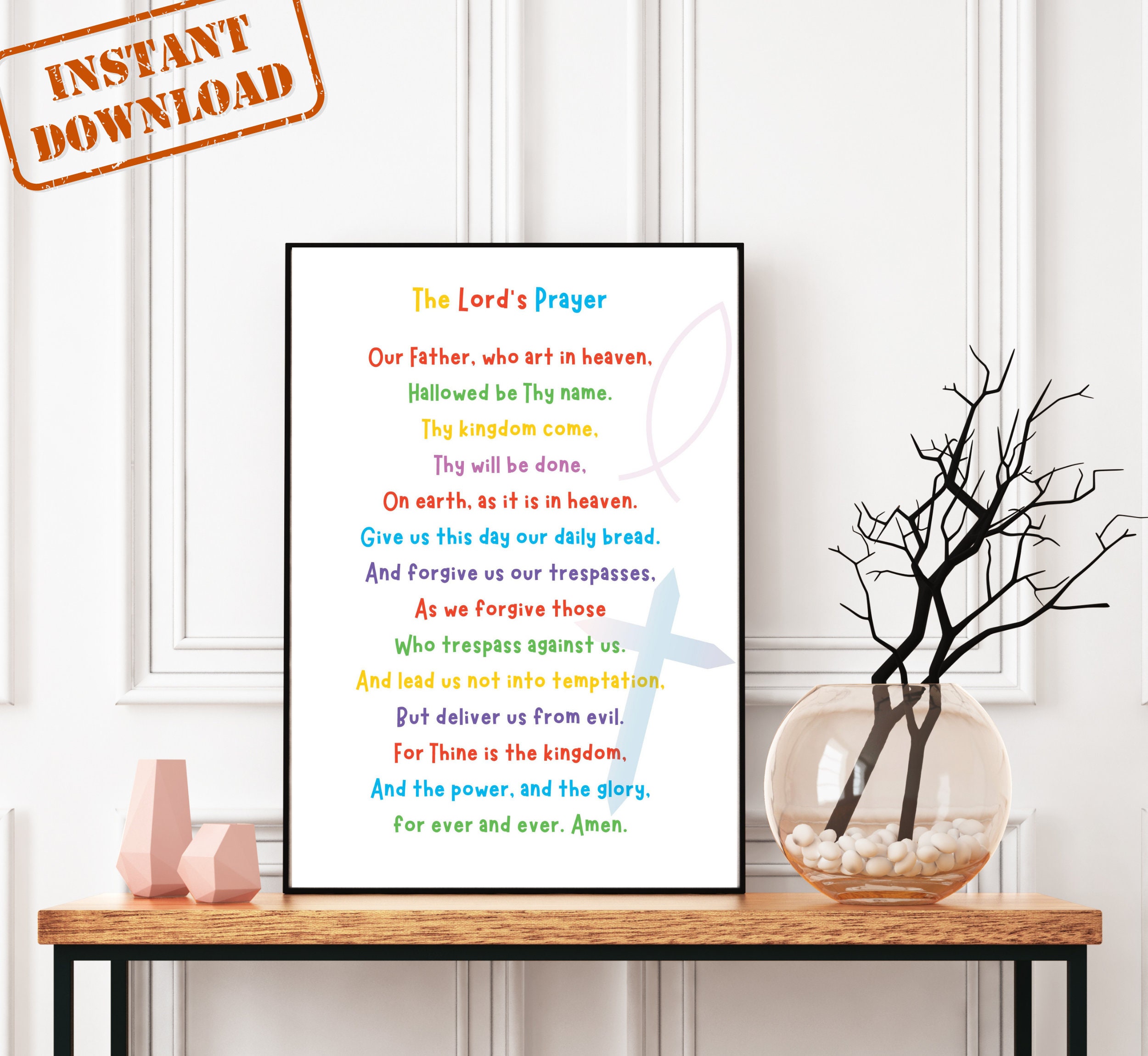 Lord's Prayer Sunday School Poster Our Father Prayer - Etsy