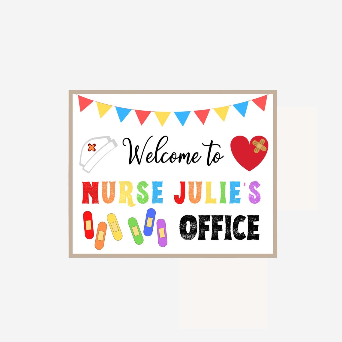 PERSONALIZED School Nurse Door Sign, Pediatric Nurse Door Sign, Back to ...