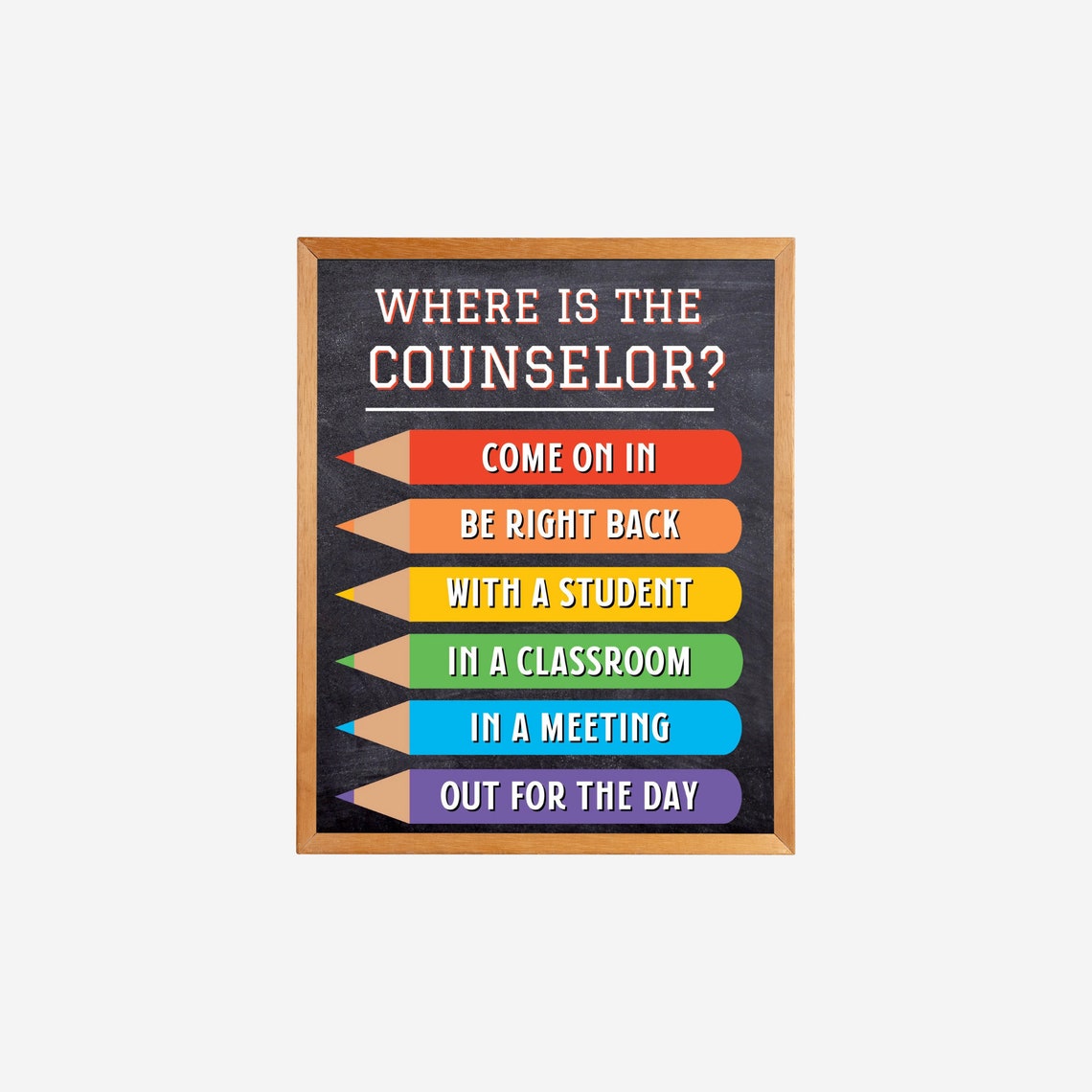 Classroom Door Sign, Wheres the Counselor, Classroom Decorations ...