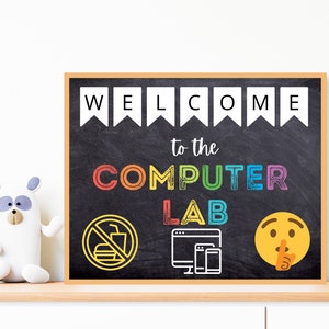 Computer Lab School Sign Classroom Decor Teacher Door Sign - Etsy UK