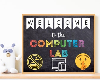 Computer Lab Door Sign - Etsy