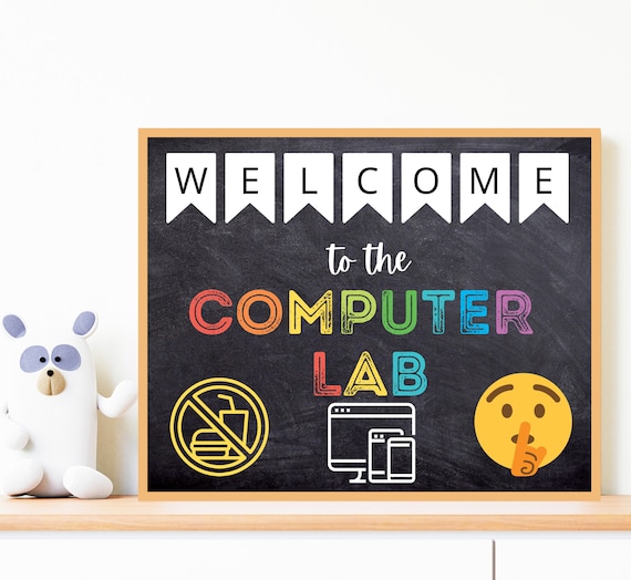 Computer Lab School Sign Classroom Decor Teacher Door Sign - Etsy