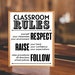 Classroom Expectations, Decor Rules Respect Teen Class, Decor High ...
