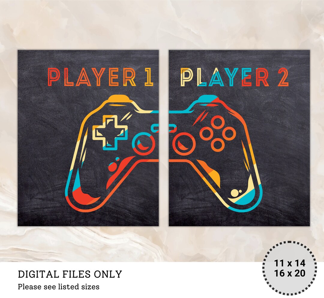 Gaming Wall Art Set of 2 Gaming Room Decor Video Game Print - Etsy