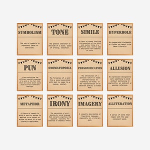 Literary Devices Posters, ELA Classroom Art, Writing Elements, Teacher ...