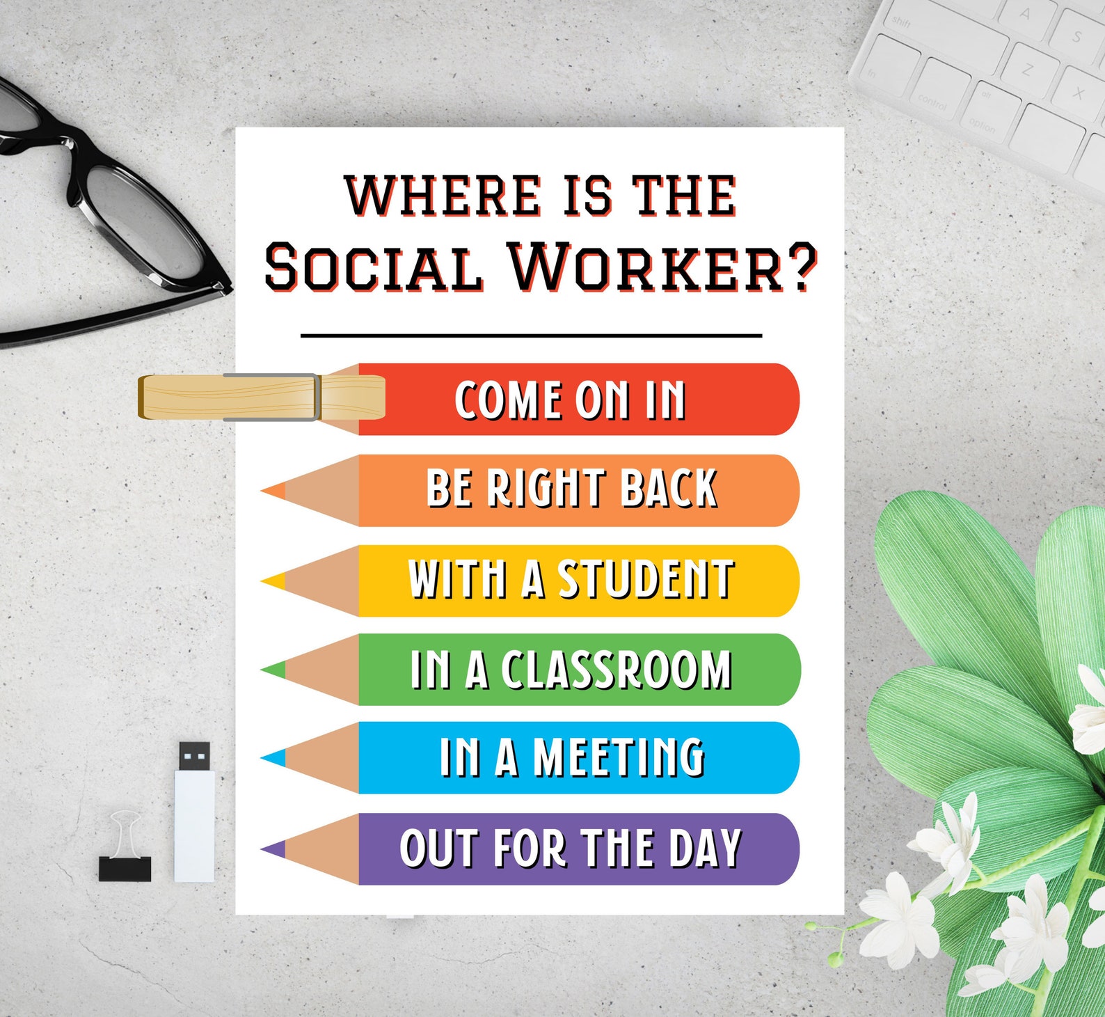 Where is the Social Worker Door Sign Classroom Decor School - Etsy