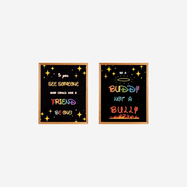 Anti Bully Poster Set, Classroom Decor, Counselor Office Decor ...