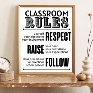 Classroom Expectations, Decor Rules Respect Teen Class, Decor High ...