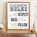 Classroom Expectations, Decor Rules Respect Teen Class, Decor High ...