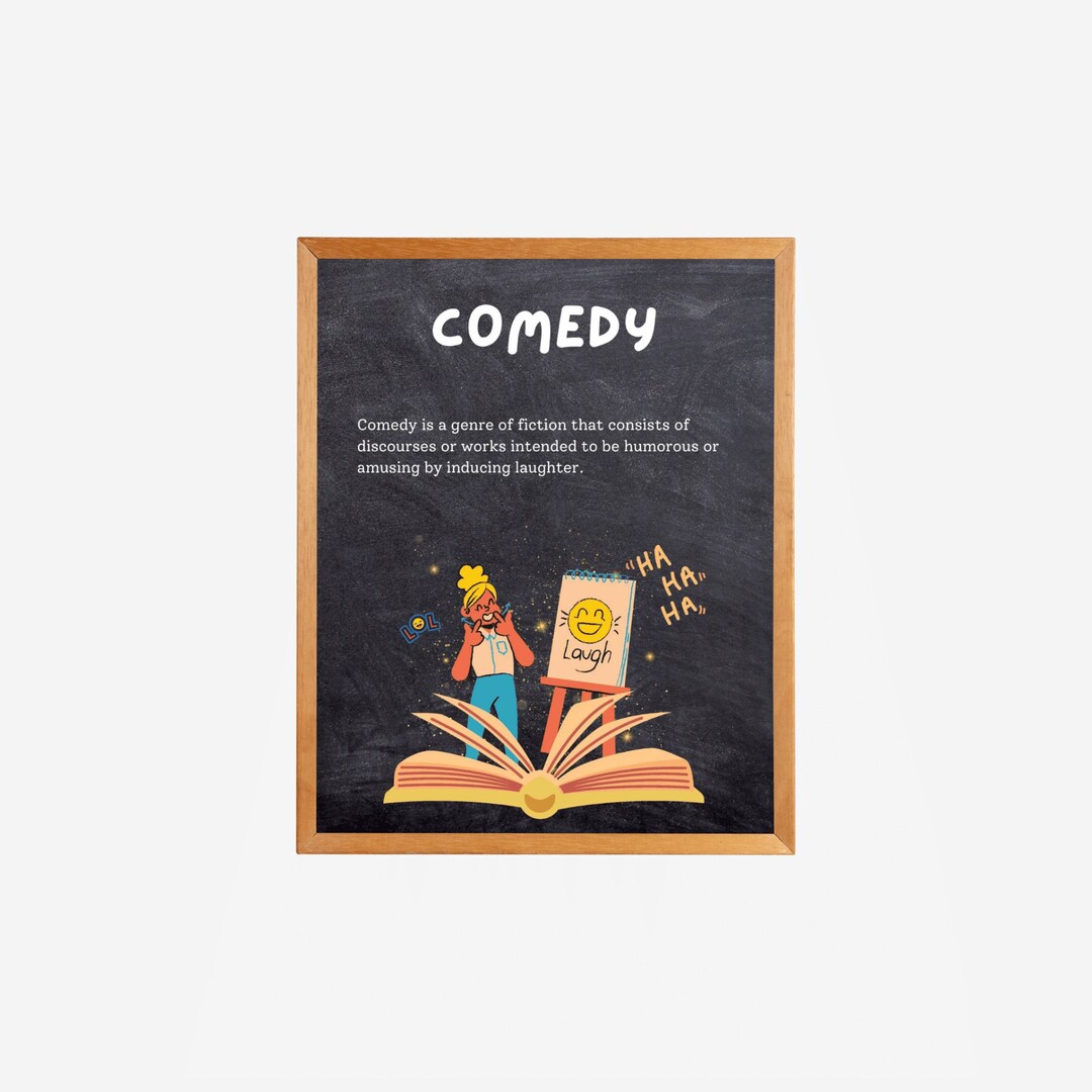 Comedy Literary Genre Poster, Educational Classroom Poster, English ...