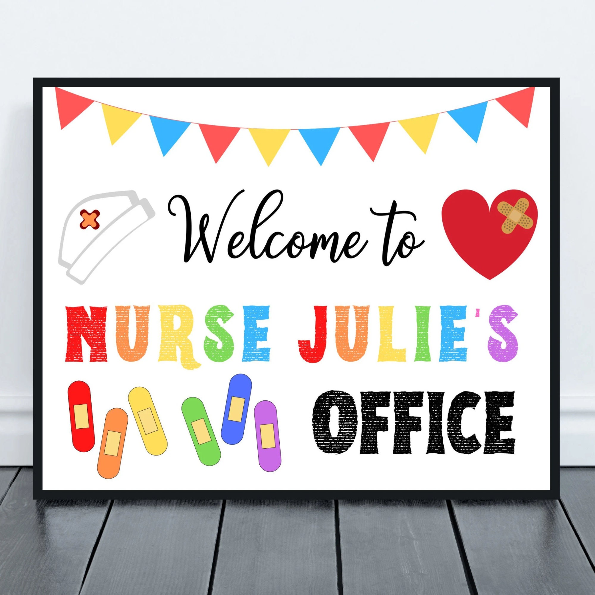 PERSONALIZED School Nurse Door Sign, Pediatric Nurse Door Sign, Back to ...