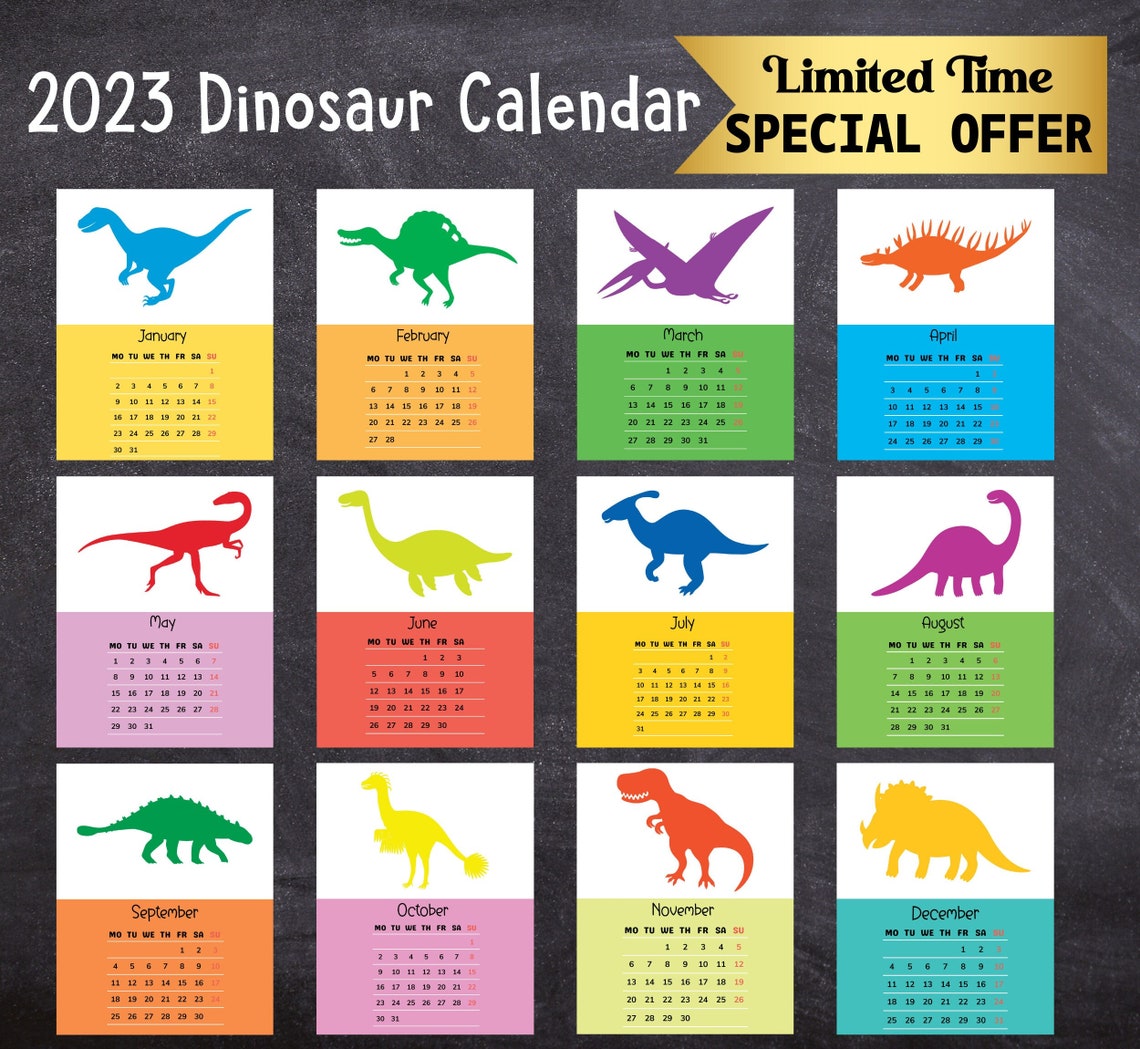 Printable Calendar Colorful Calendar Children Calendar Kids - Etsy