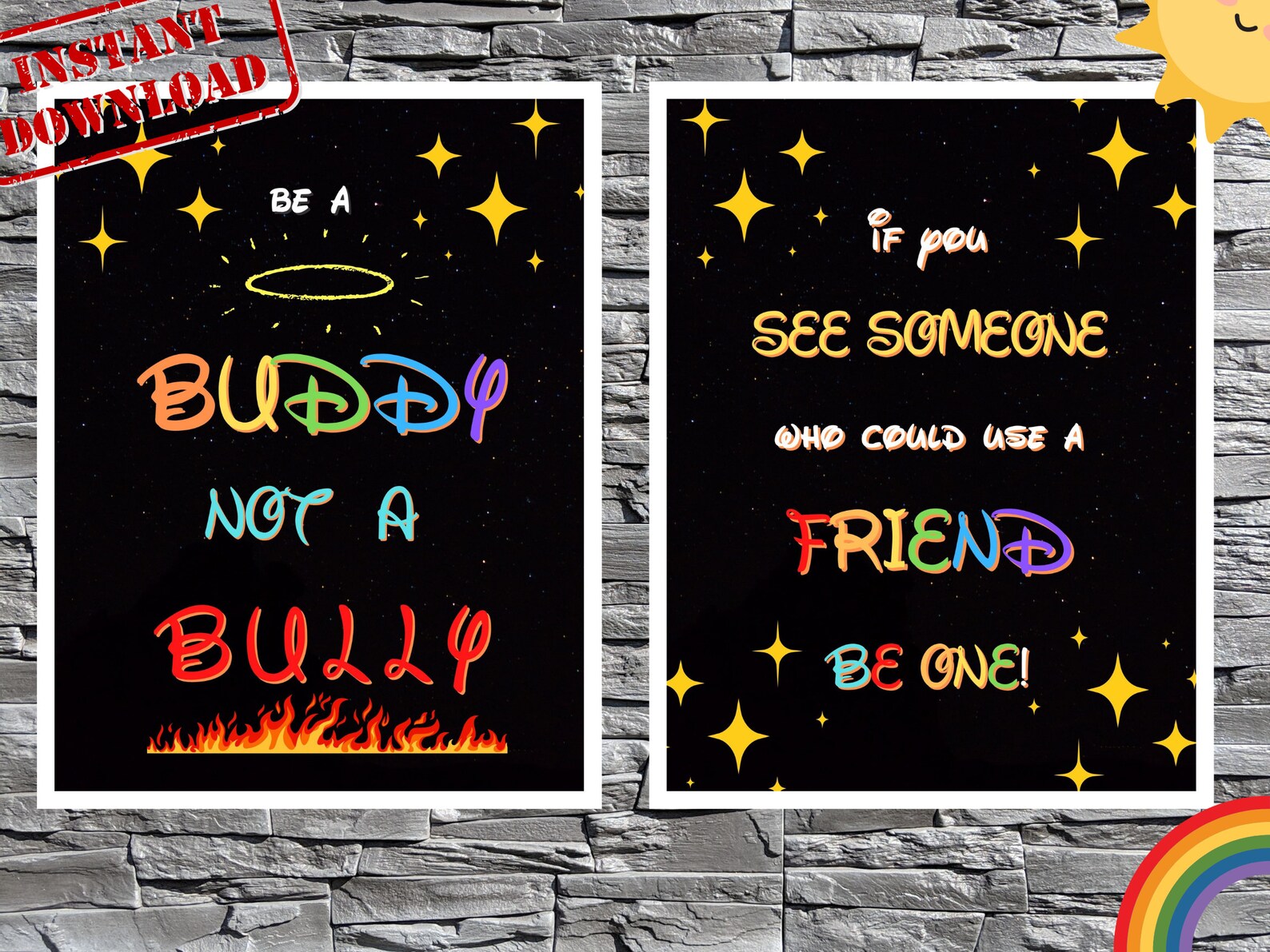 Anti Bully Poster Set Classroom Decor Counselor Office - Etsy