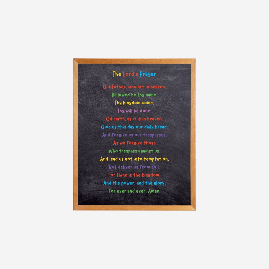 The Lord's Prayer Poster, Matthew 6:9-13 Poster, Our Father Prayer ...