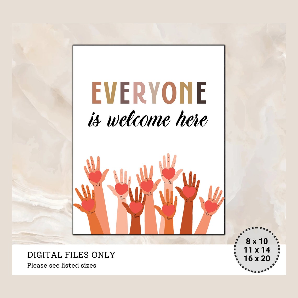 Human Equality Art, Inclusive Classroom Art, Diversity Classroom Poster ...