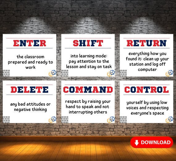 Classroom Poster Set of 6 Classroom Decor INSTANT DOWNLOAD - Etsy