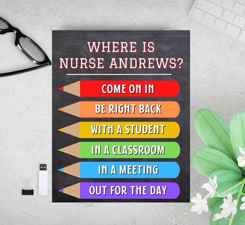 PERSONALIZED Nurse Door Sign Classroom Decor Custom Nurse - Etsy