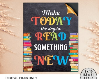 Read Something New Poster - Etsy