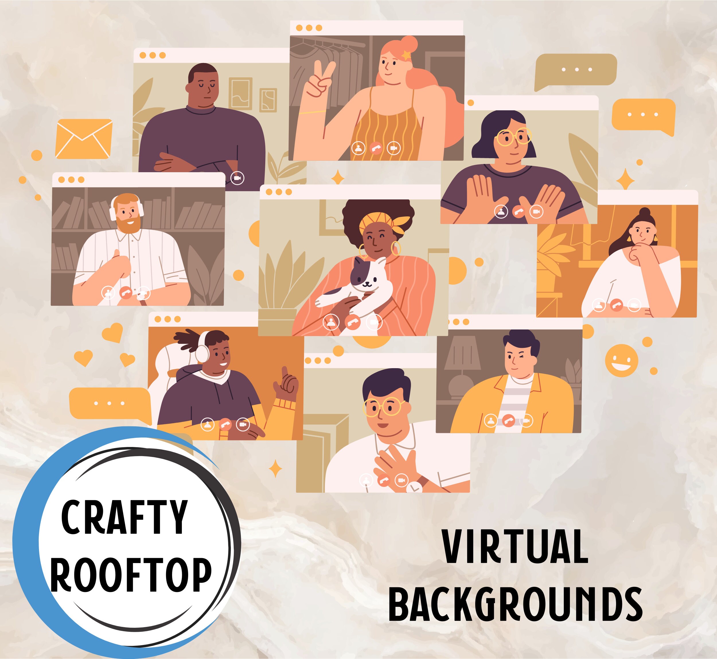 Coffee Shop Animated Zoom, Looping VIDEO Background, Video Zoom ...