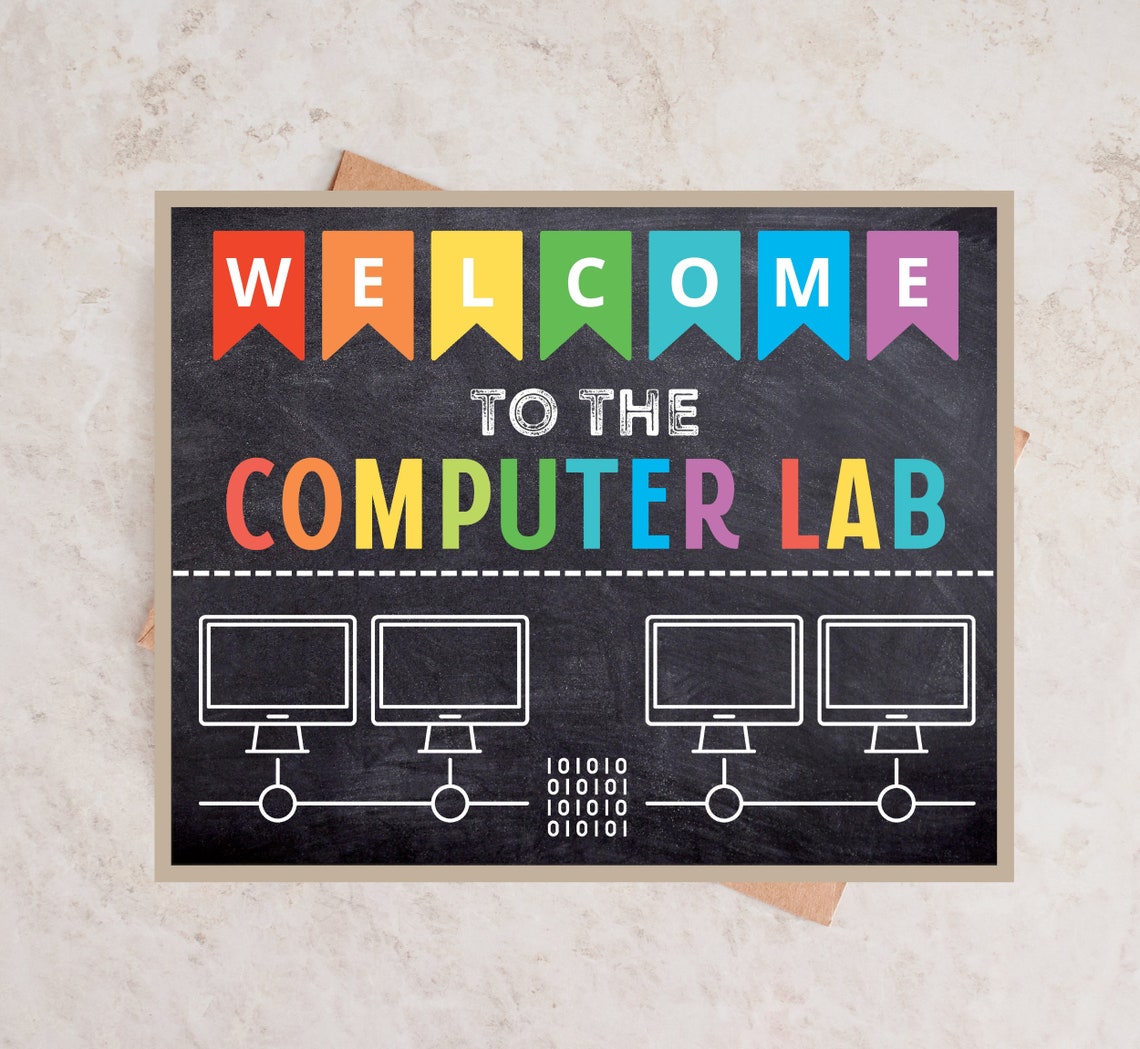 Computer Lab School Sign Classroom Decor Teacher Door Sign - Etsy