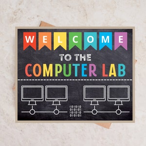 Computer Lab School Sign Classroom Decor Teacher Door Sign - Etsy