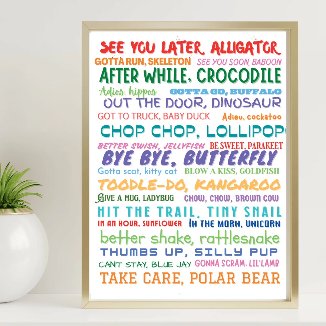 Goodbye Sign, See You Later Alligator, After While Crocodile, Classroom ...