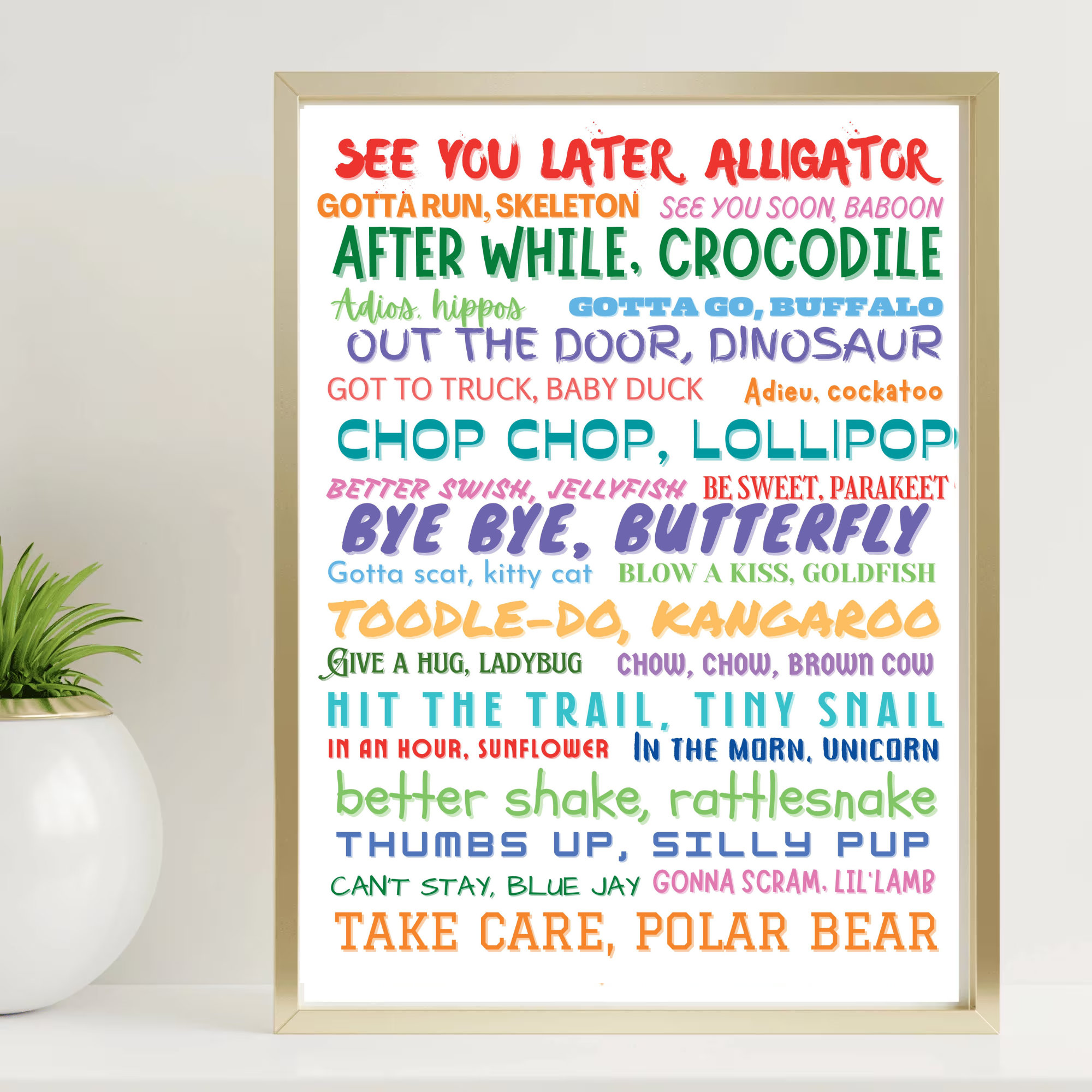 Goodbye Sign, See You Later Alligator, After While Crocodile, Classroom ...