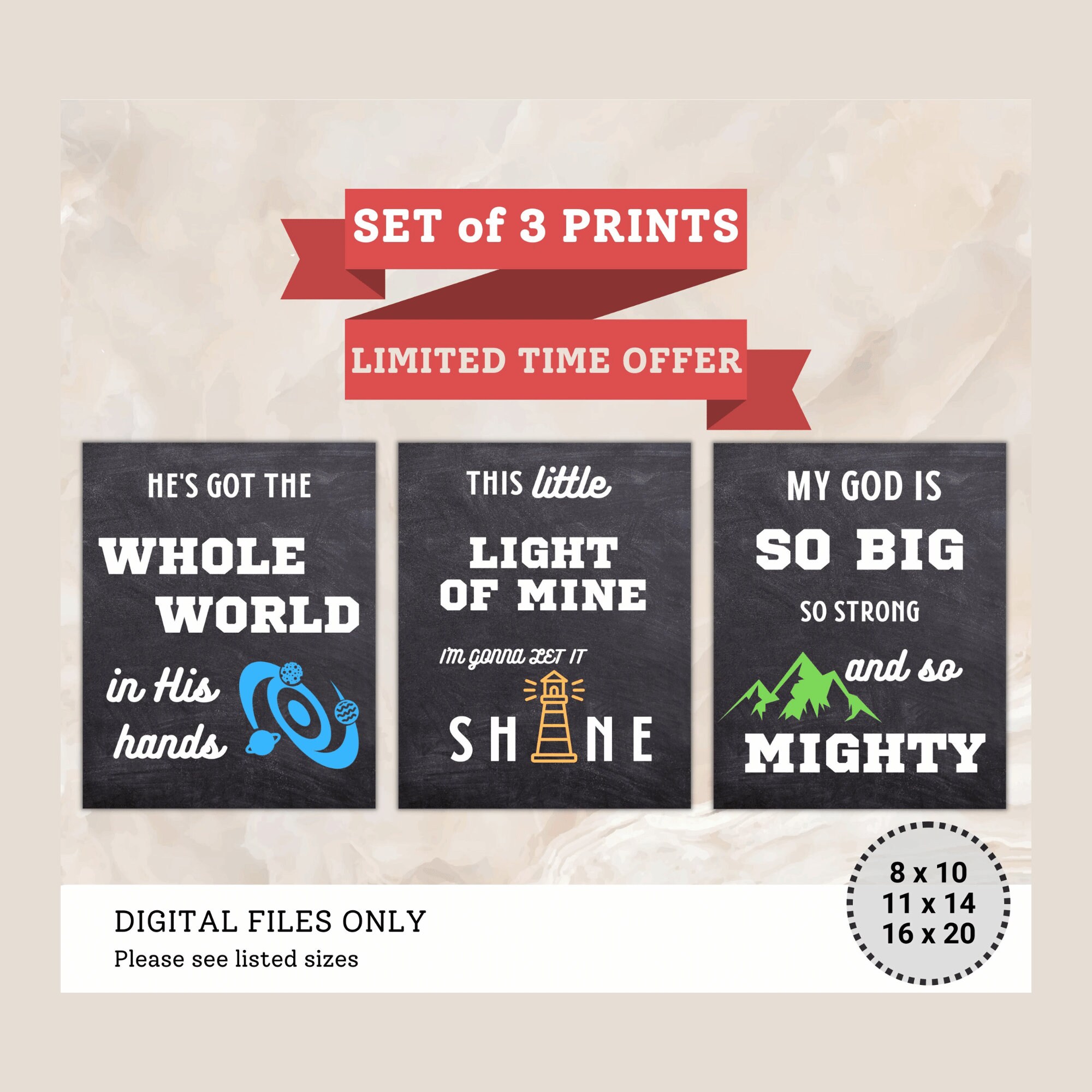 Sunday School Posters, Kids Bible Poster Set, Church Songs, Bible Verse ...