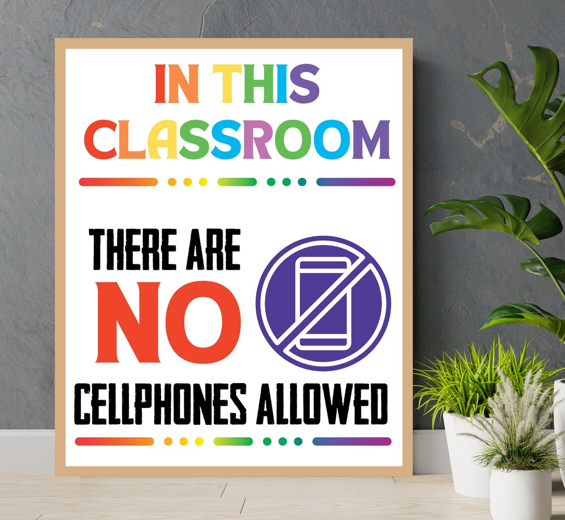 No Phone Allowed School Poster Classroom Decor Classroom - Etsy