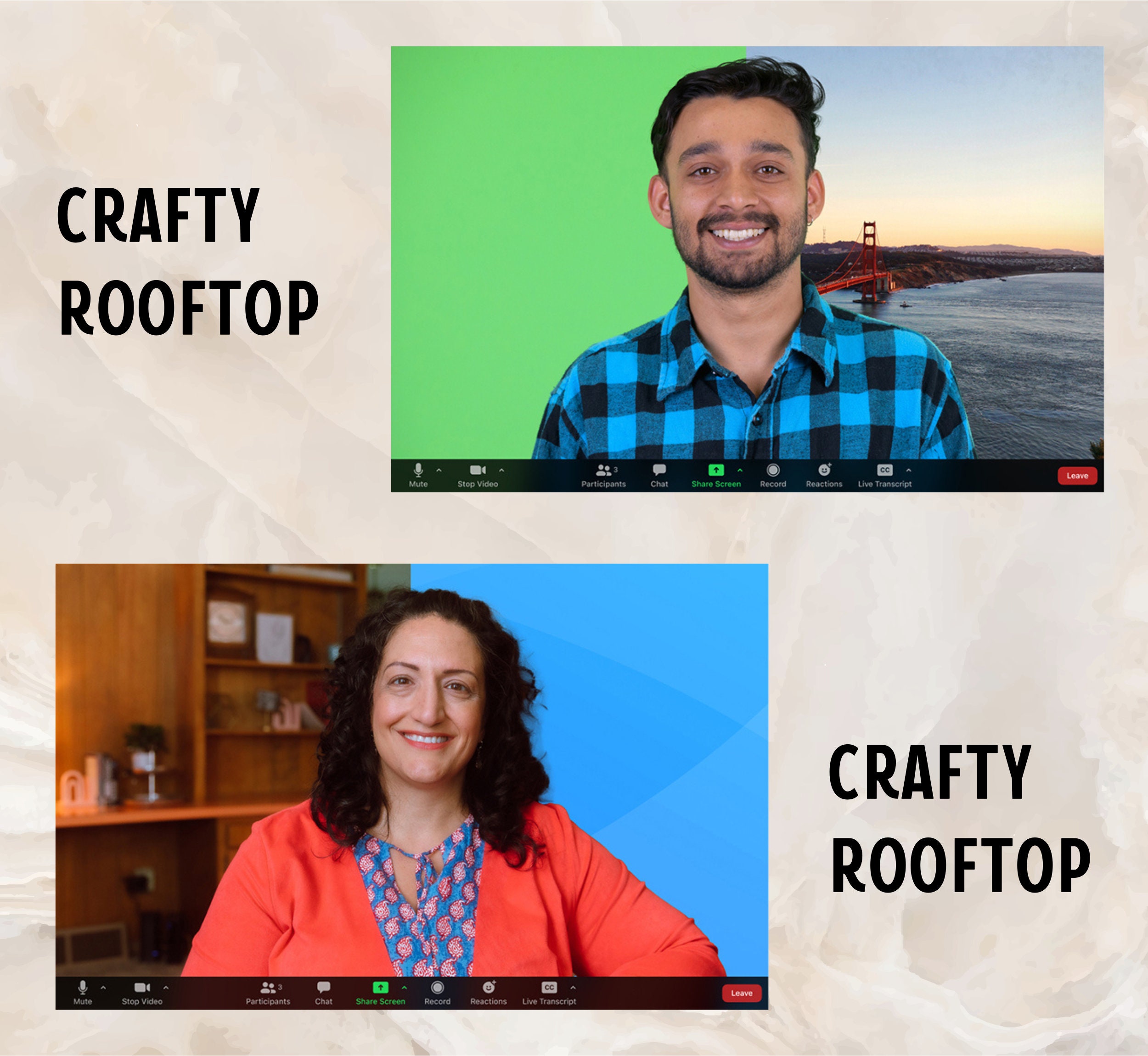 Realistic Zoom Backdrop Virtual Green Screen Cool Zoom - Etsy