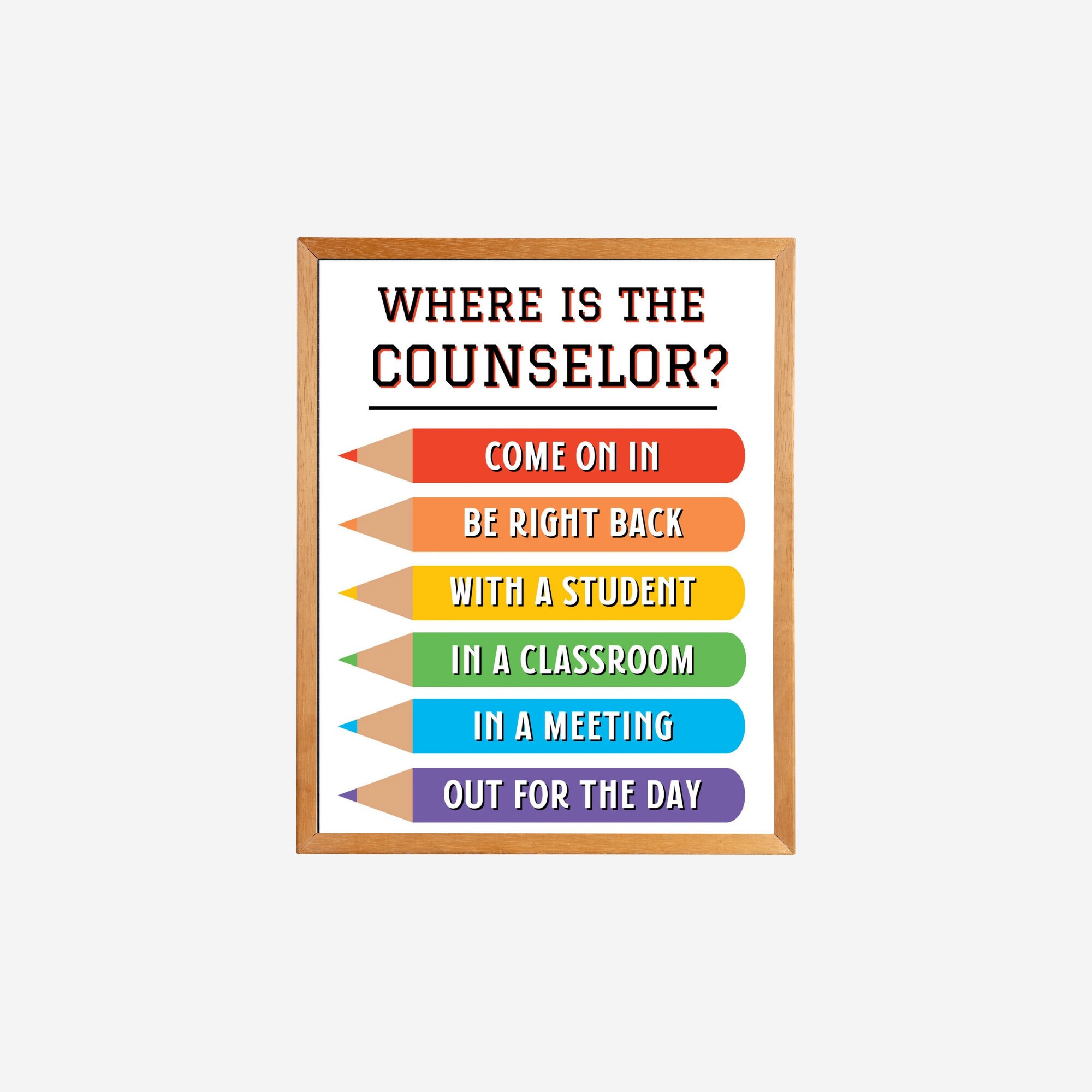 Classroom Door Sign, Where's the Counselor Sign, Classroom Decorations ...