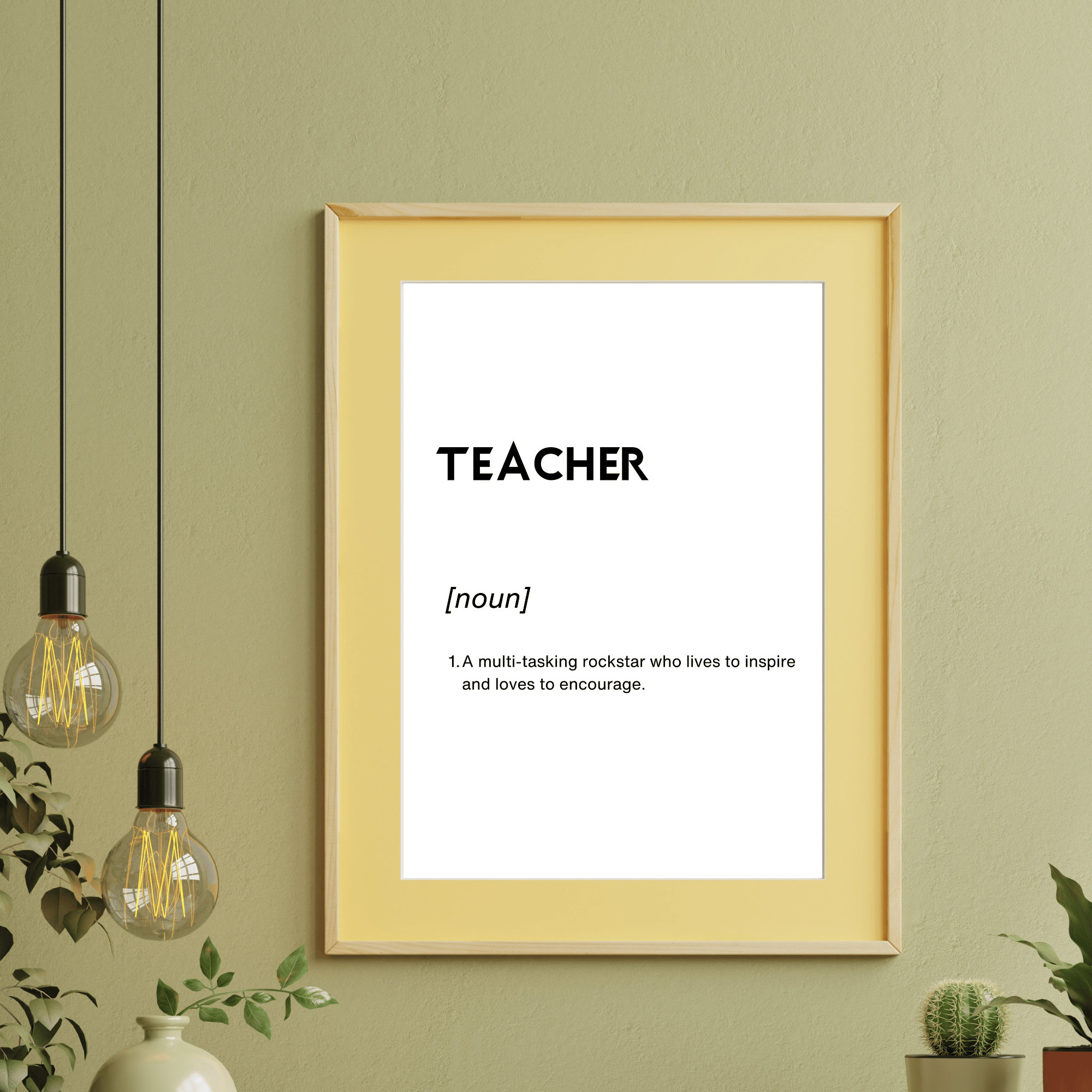 Teacher Definition Poster, High School Teacher Gift Idea, Office ...