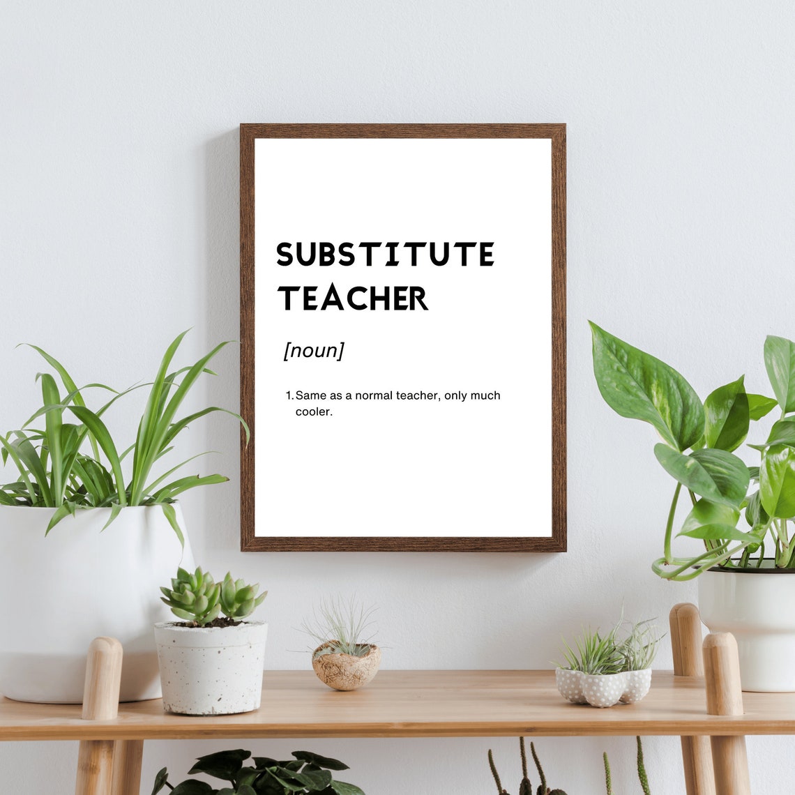 Substitute Teacher Definition Poster, Substitute Teacher Gift, Office ...