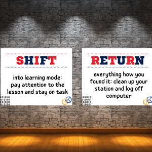 Computer Lab Poster Set Classroom Decor INSTANT DOWNLOAD - Etsy