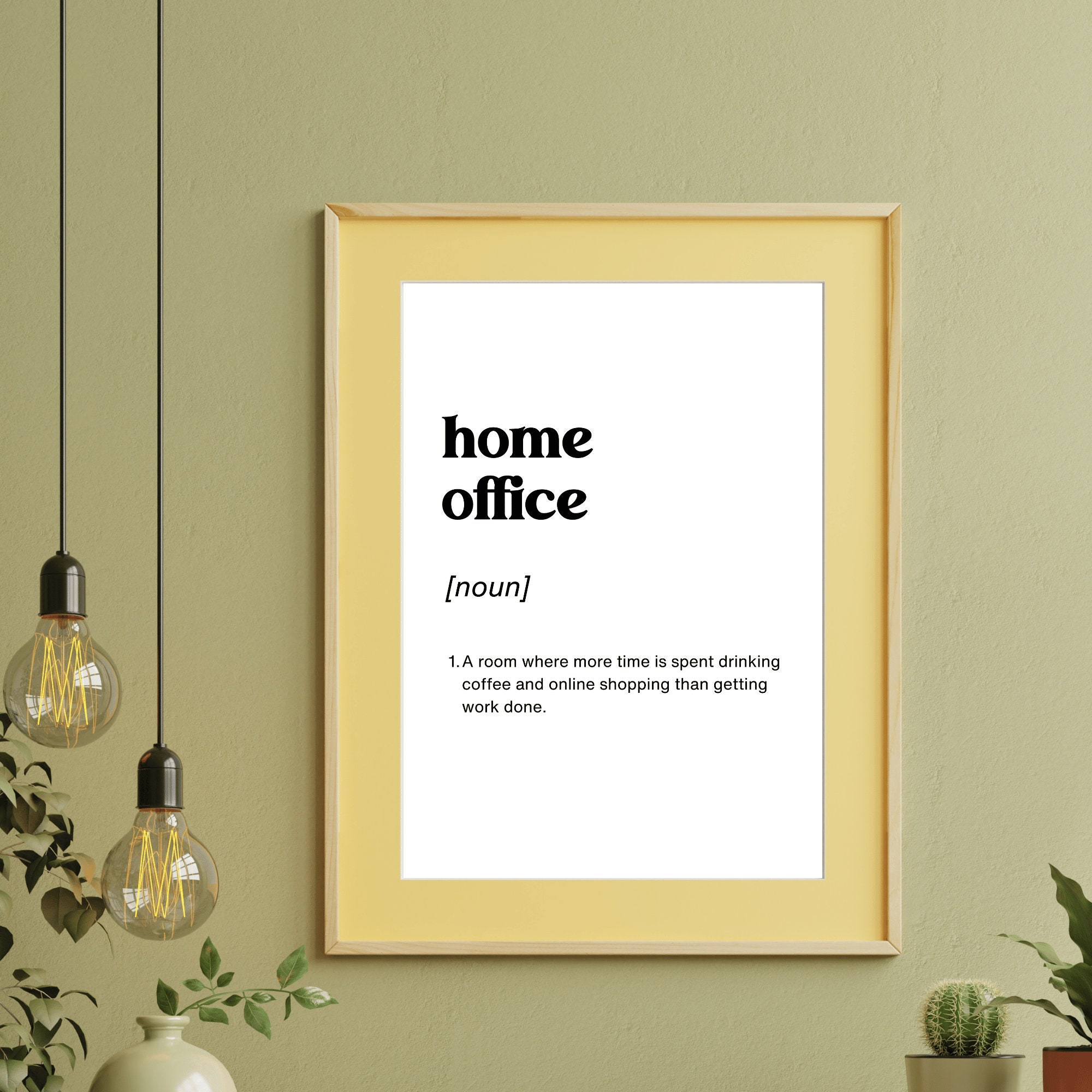 Home Office Definition Poster, Home Office Gift Idea, Office Decoration ...