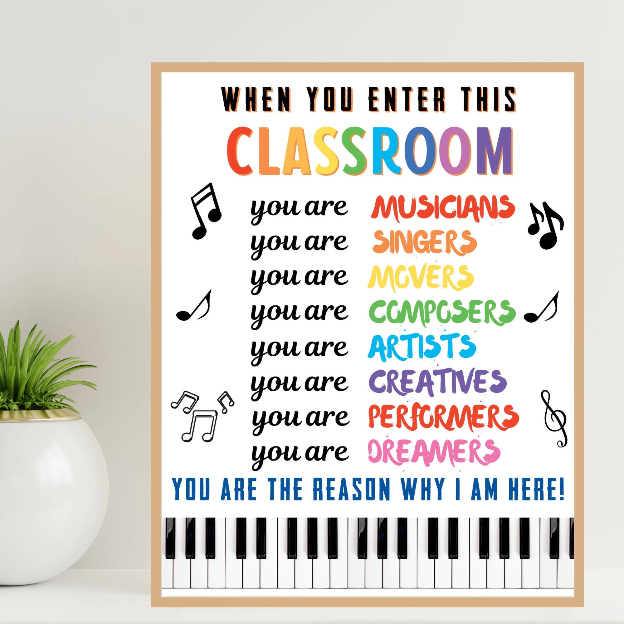 Music Teacher Classroom Printable Poster, Drama Teacher Performing Arts ...