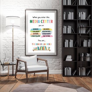 School Media Center Printable Poster, in This Classroom Rules Sign ...
