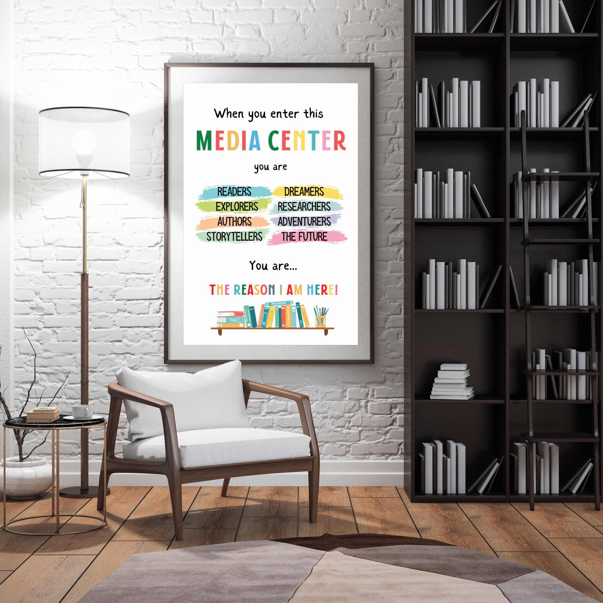 School Media Center Printable Poster, in This Classroom Rules Sign ...