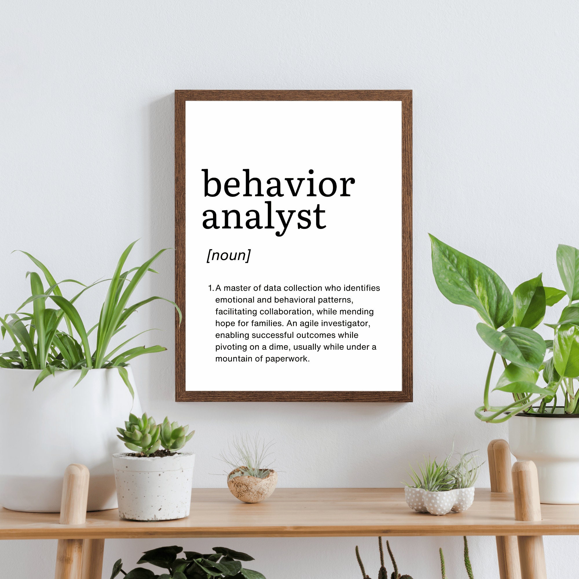 Behavior Analyst Definition Poster, Funny Modern Office Gift, Office ...
