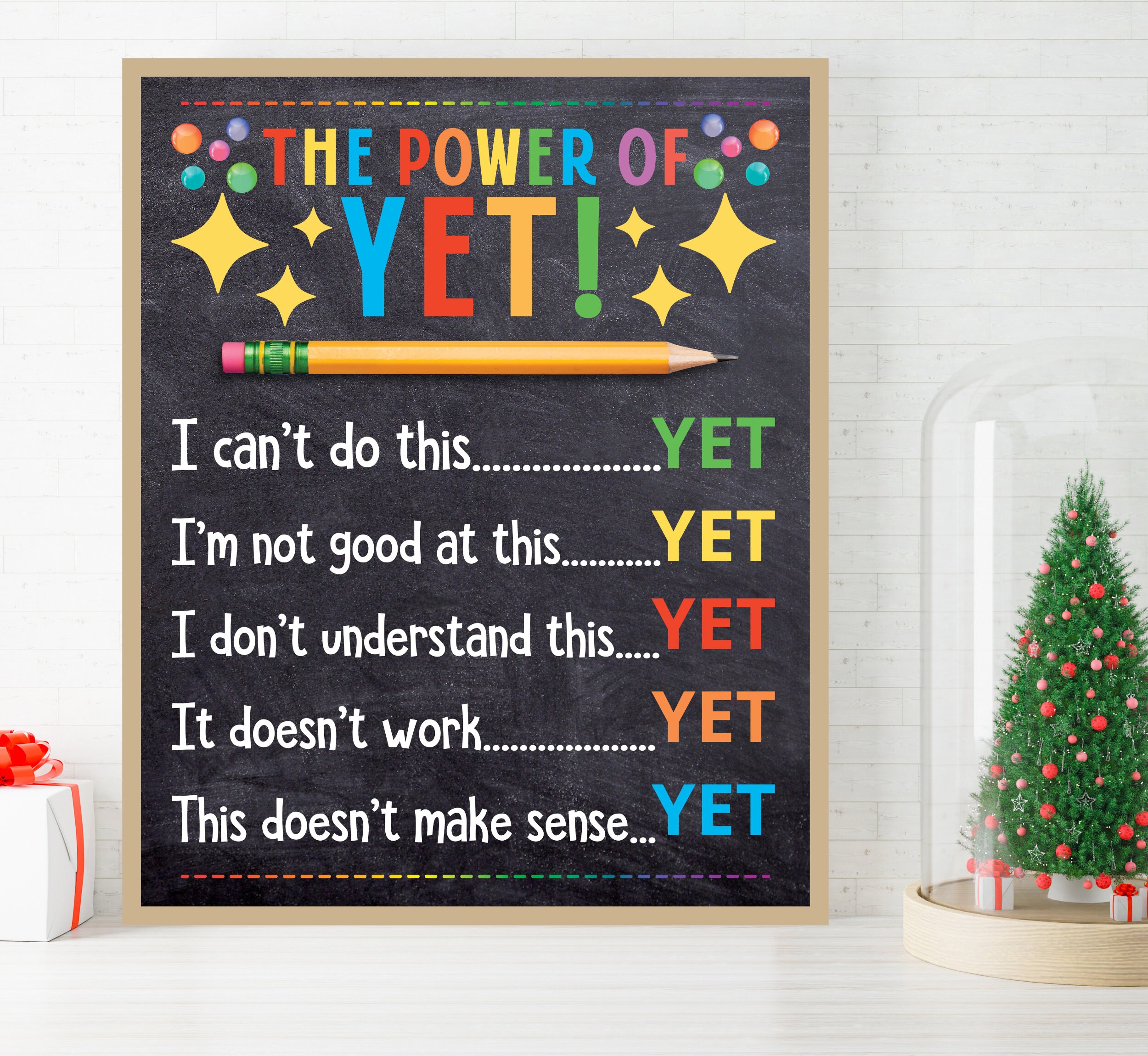 The Power of yet Poster Printable Motivational Wall Art Growth - Etsy UK