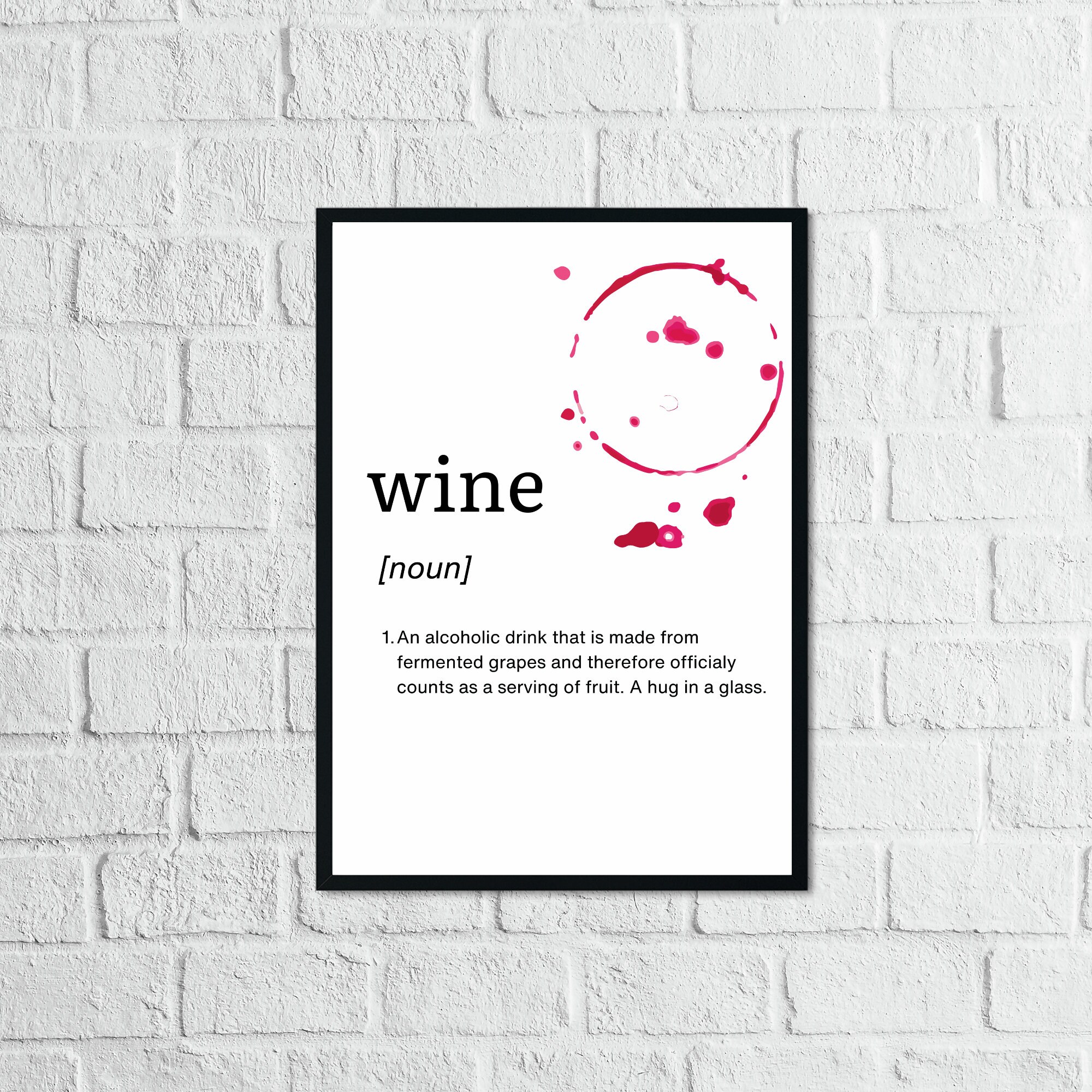 Wine Poster, Wine Definition Print, Funny Office Poster, Wine Quote ...