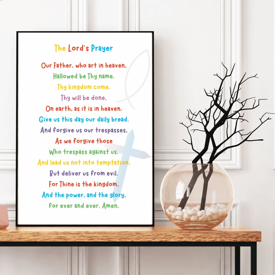 Lord's Prayer Sunday School Poster, Our Father Prayer Poster, Christian ...
