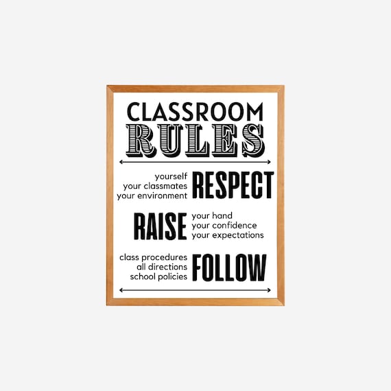 Sample Middle School Classroom Rules Visuals Classroom Rules Online