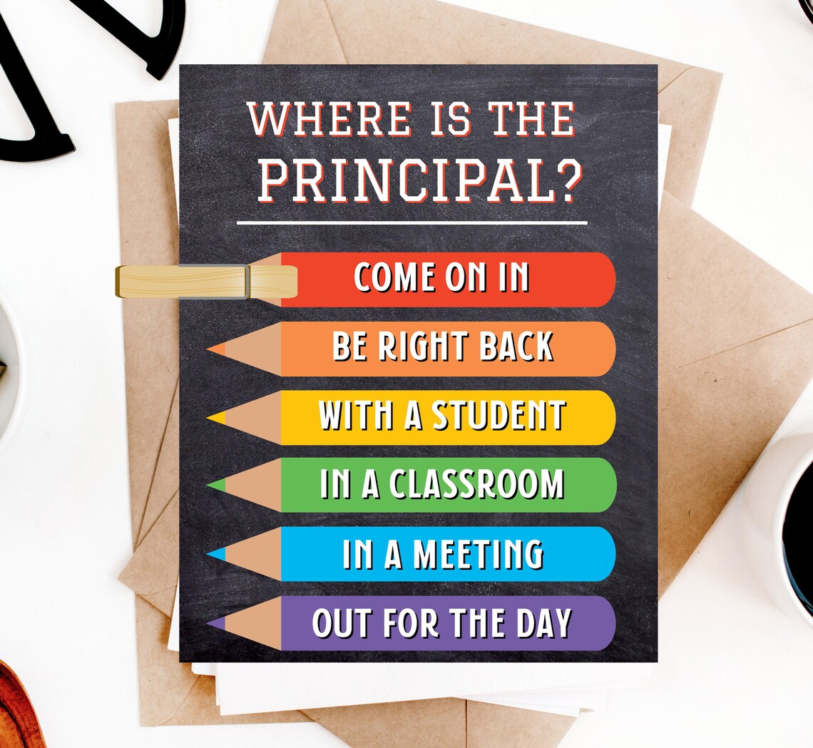 Where is the Principal Door Sign Classroom Decor School - Etsy