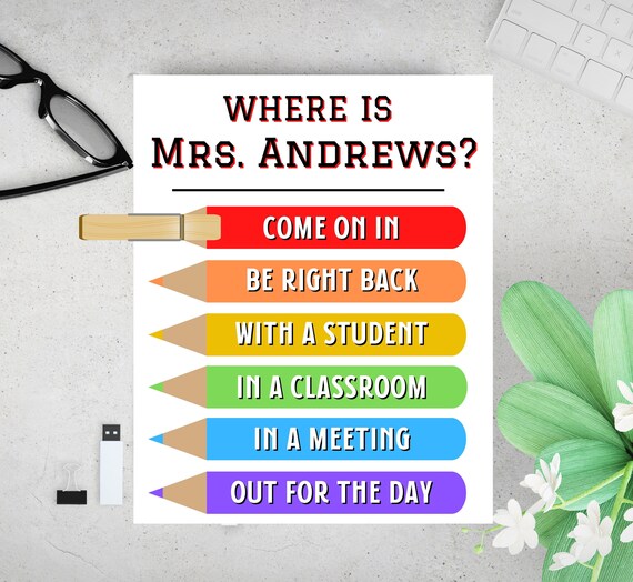 PERSONALIZED Teacher Door Sign Classroom Decor Custom - Etsy