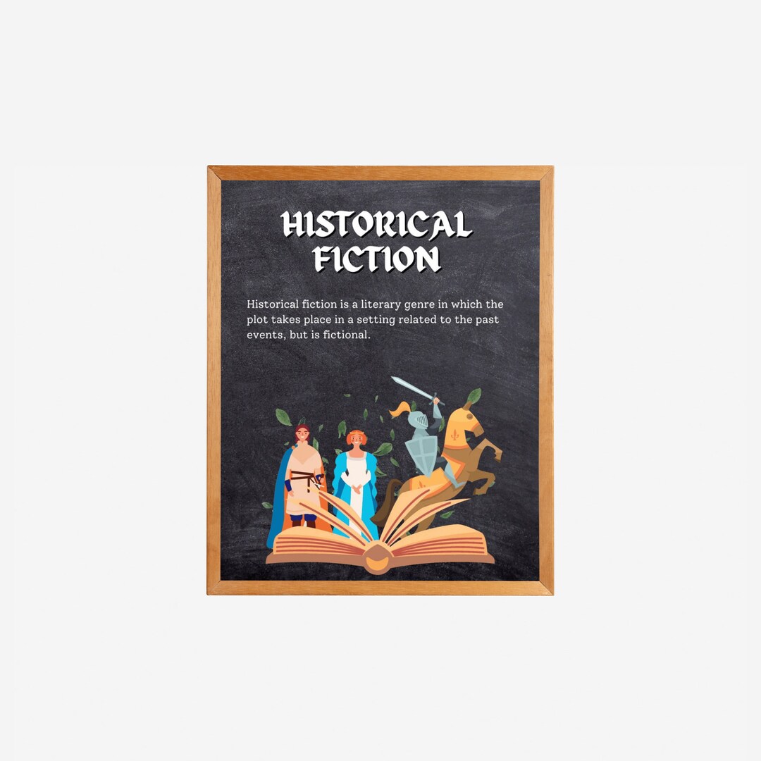 Historical Fiction Literary Genre Poster, Literary Art Print, English ...
