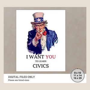 Printable Classroom Poster, Civics Class, History Teacher, Social ...