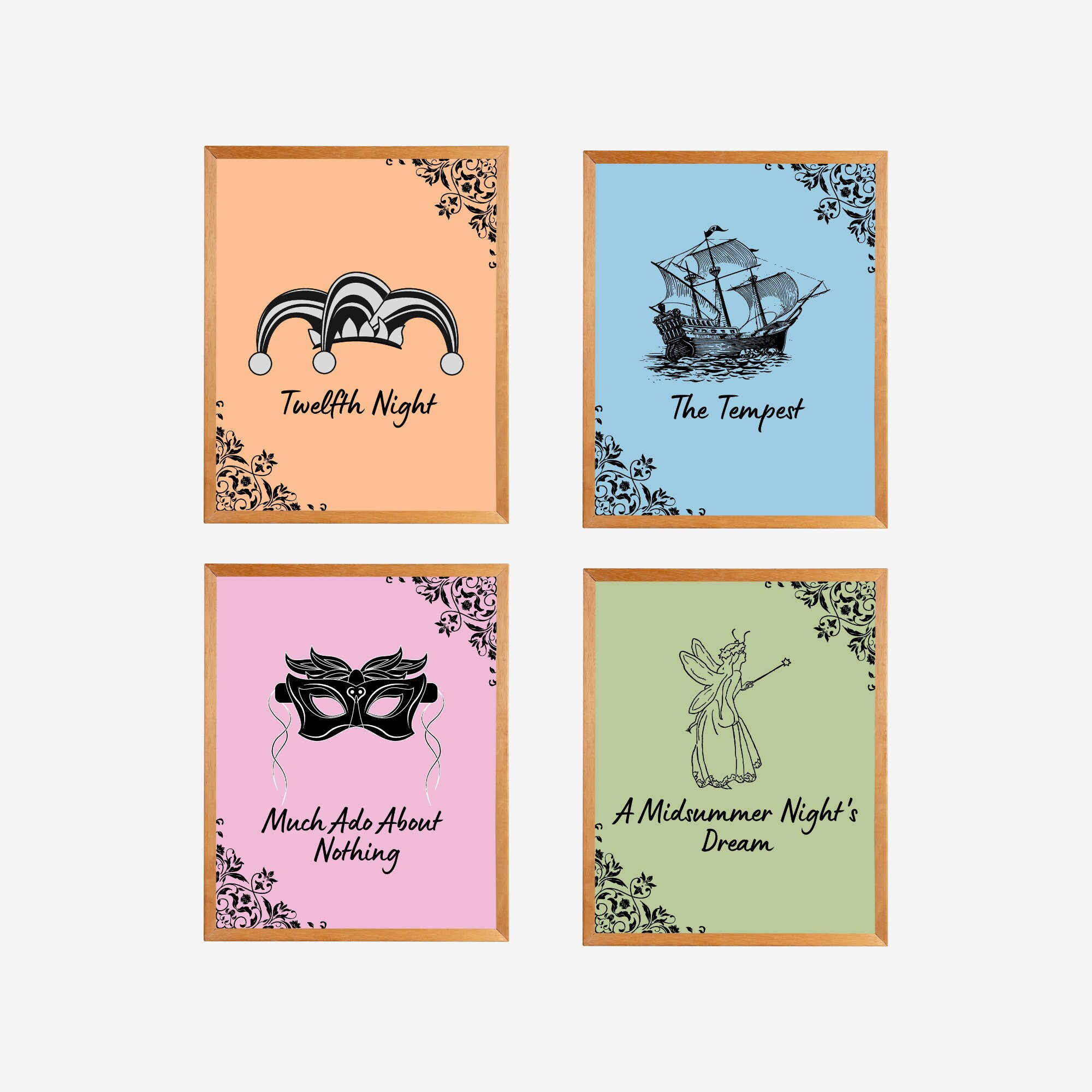 Set of 12 Shakespeare Gallery Wall, English Class, Classroom Art ...